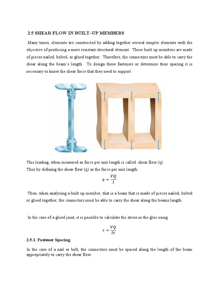 Transverse Shear-Build Up Sections | PDF | Shear Stress | Beam (Structure)