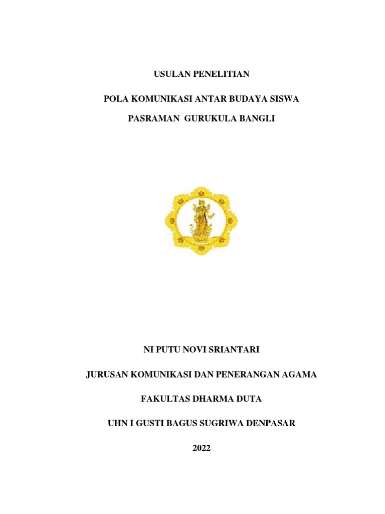 Usulan Penelitian Revisi | PDF