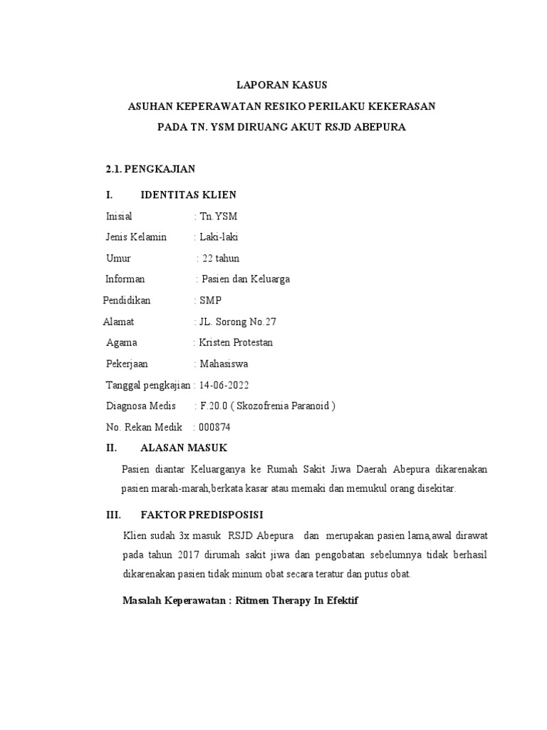 Laporan Kasus RPK Akut | PDF