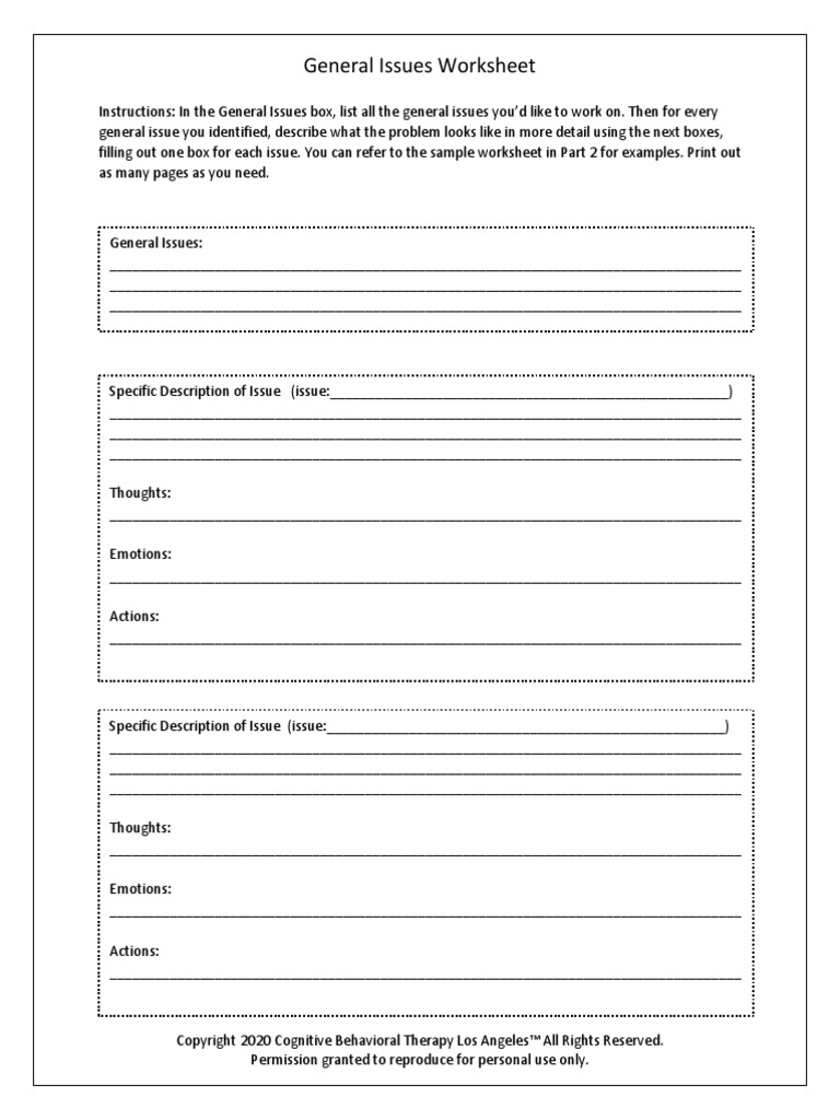 General Issues Worksheet | PDF