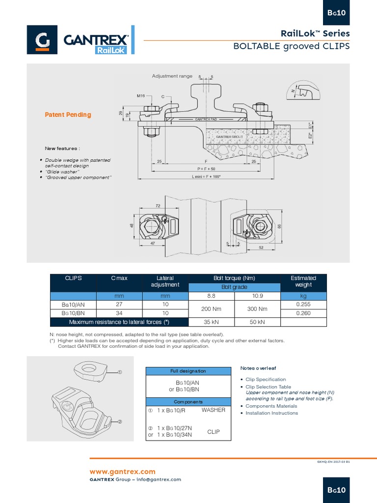 Boltable Grooved Clips: Raillok™ Series | PDF | Nut (Hardware) | Screw