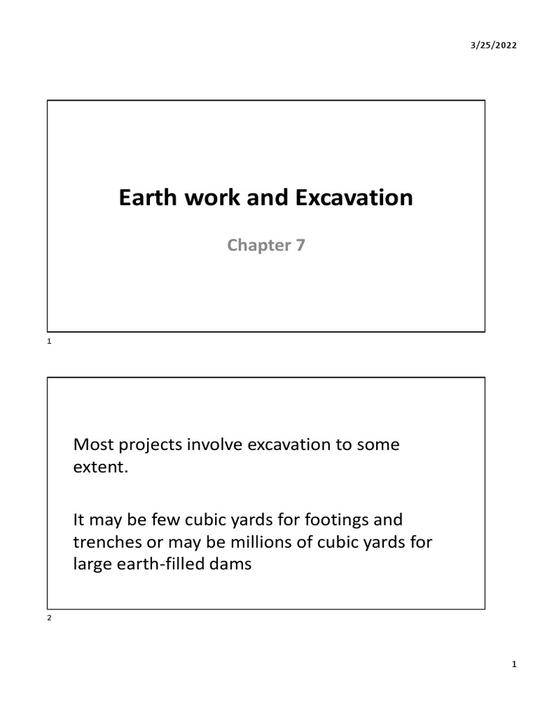 Chapter 7 Earthwork And Excavation Pdf Drill Drilling
