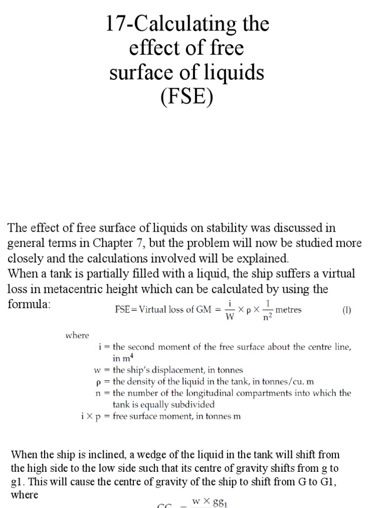 17-Calculating The Effect of Free Surface of Liquids (FSE) | PDF ...