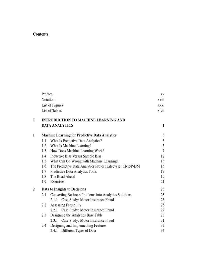 Kelleher 2E TOC Preface | PDF | Machine Learning | Cluster Analysis