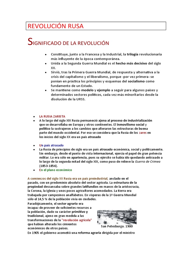 Revolucion Rusa | PDF | Vladimir Lenin | Unión Soviética