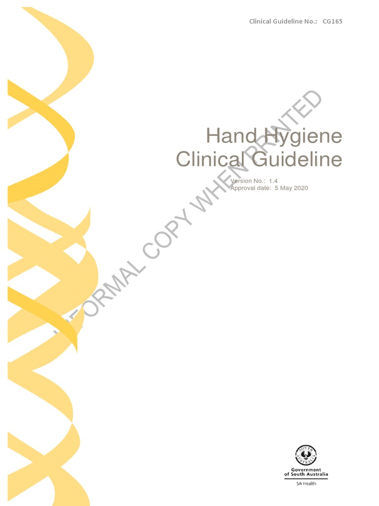 Hand Hygiene Clinical Guidelines v1.4 | PDF | Hand Washing | Hygiene