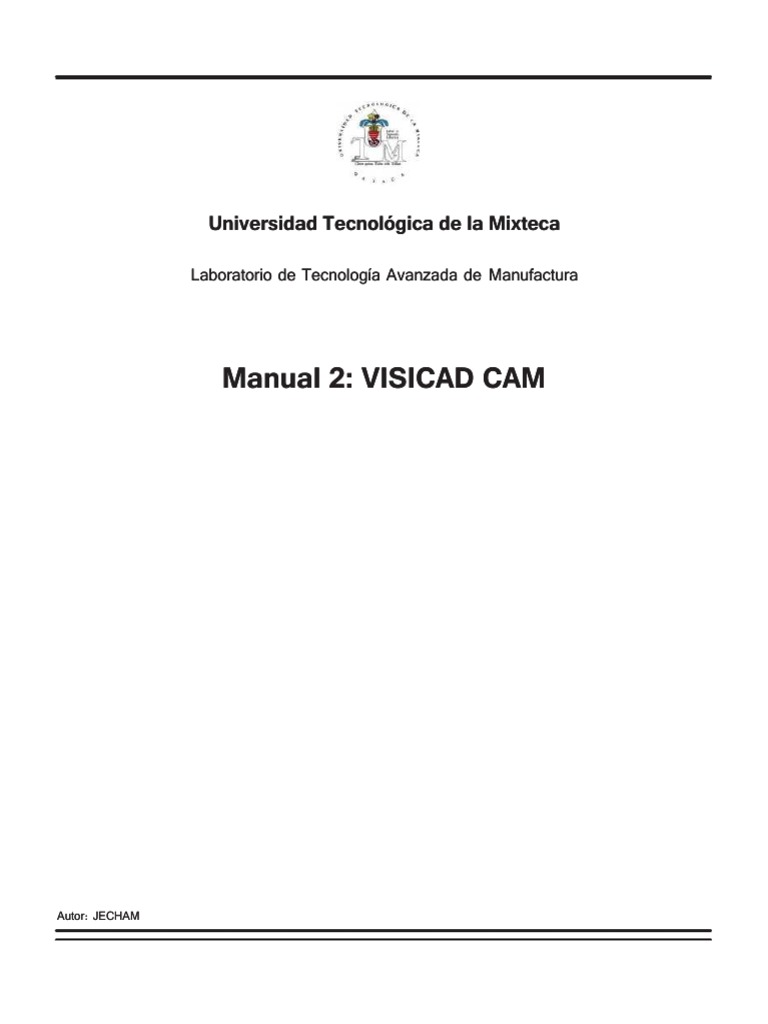 Manual 2: VISICAD CAM | PDF | Control numerico | Sectores Economicos