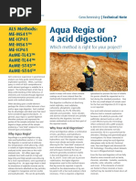 ALS Aqua Regia To 4 Acid (Tech Note Rev1.00) | PDF | Minerals | Nitric Acid