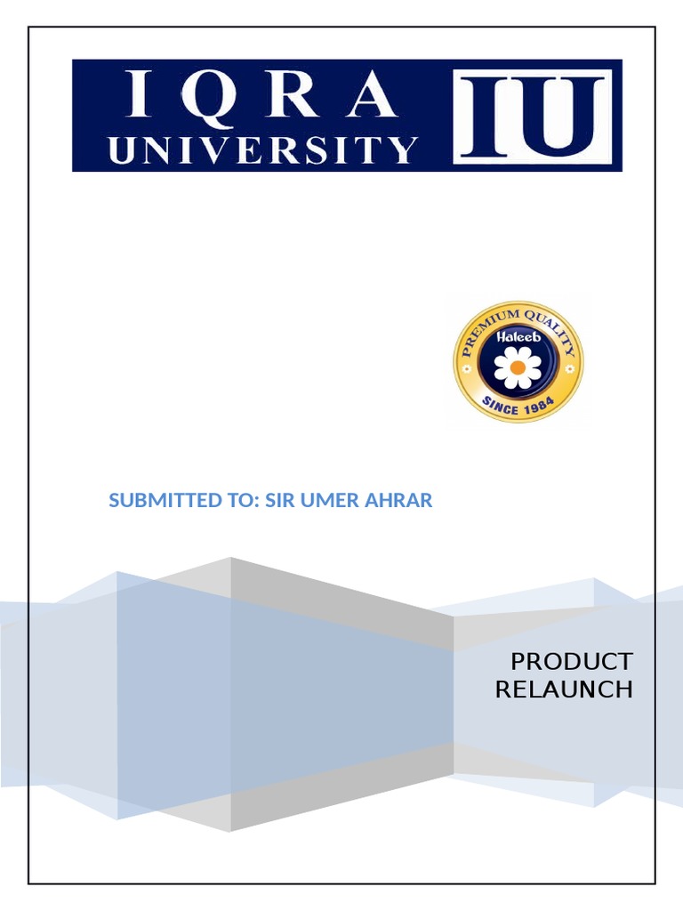 PRODUCT RELAUNCH Haleeb Dairy Queen Milk | PDF | Brand | Milk