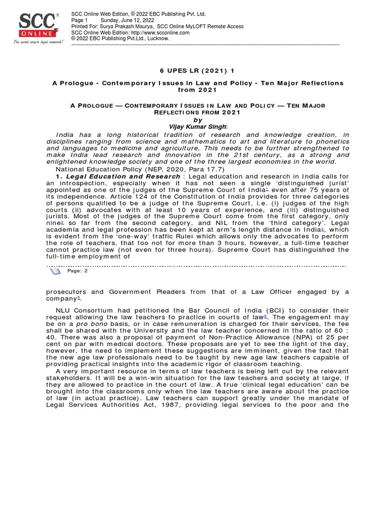 Contemporary Issues in Law and Policy | PDF | Sustainability | Justice
