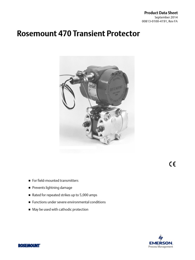 Product Data Sheet Rosemount 470 Transient Protector en 73686 | PDF ...