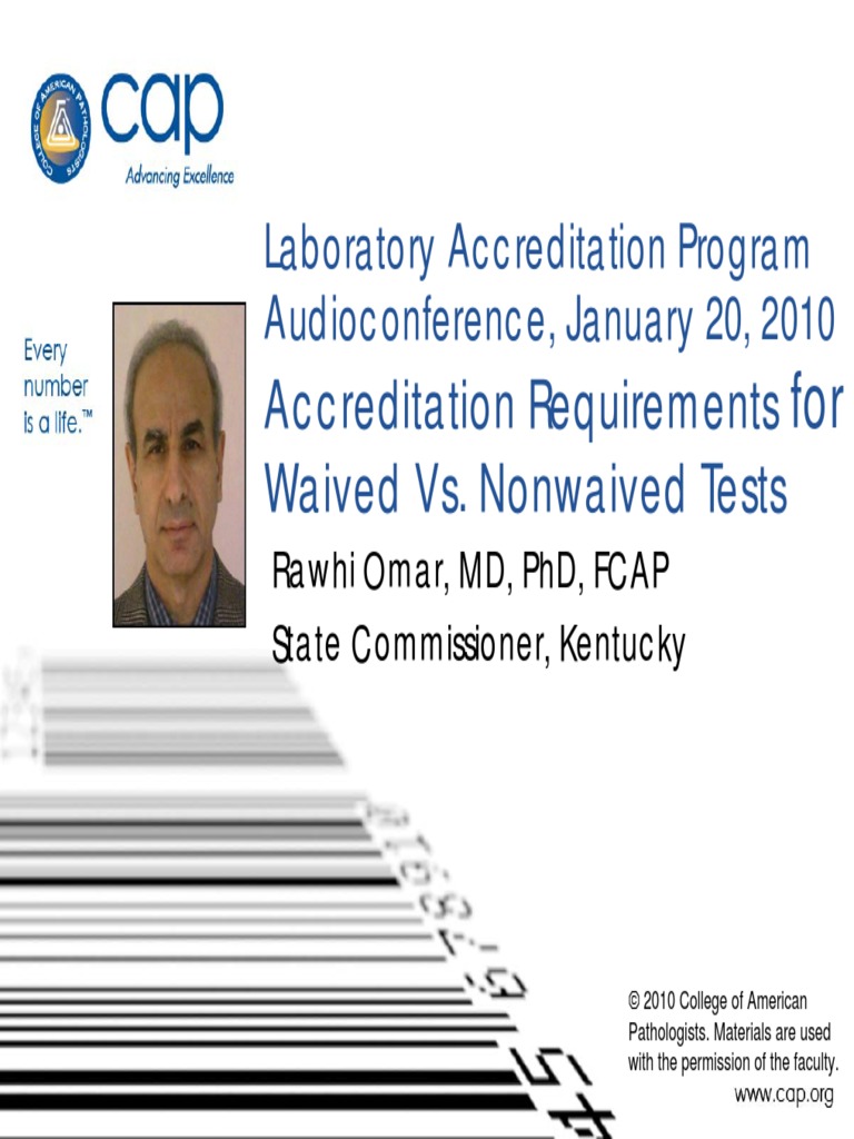 Accreditation Requirements Waived vs. Nonwaived Tests: Laboratory ...