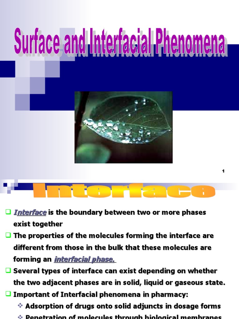 U3Surface Tension and Interfacial Tension | PDF | Surface Tension | Liquids