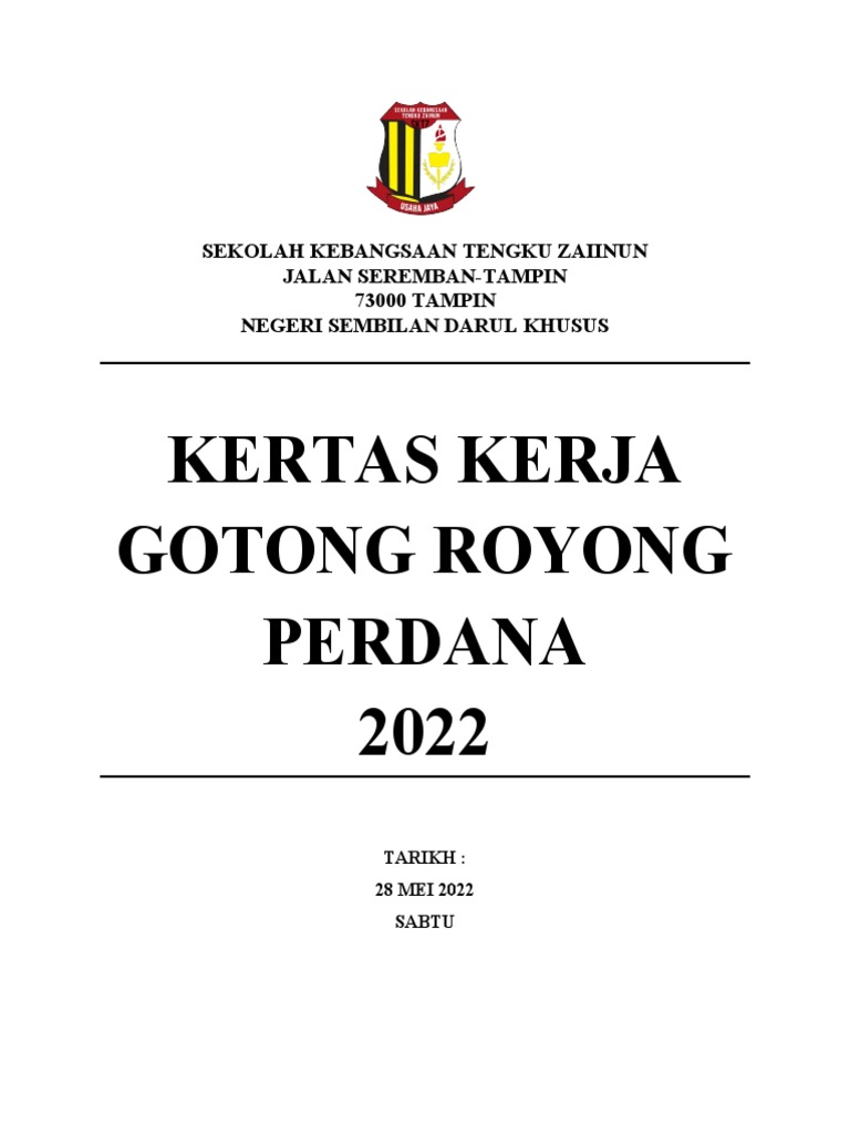 KERTAS KERJA Gotong Royong Perdana | PDF