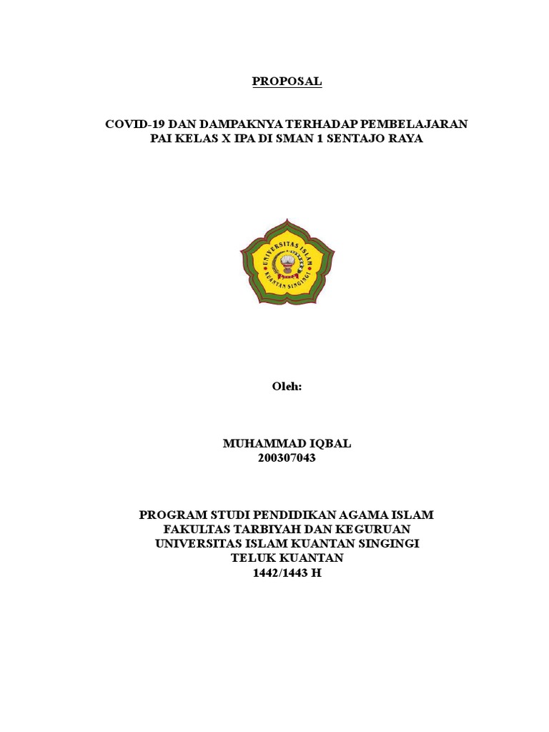 Proposal Muhammad Iqbal | PDF