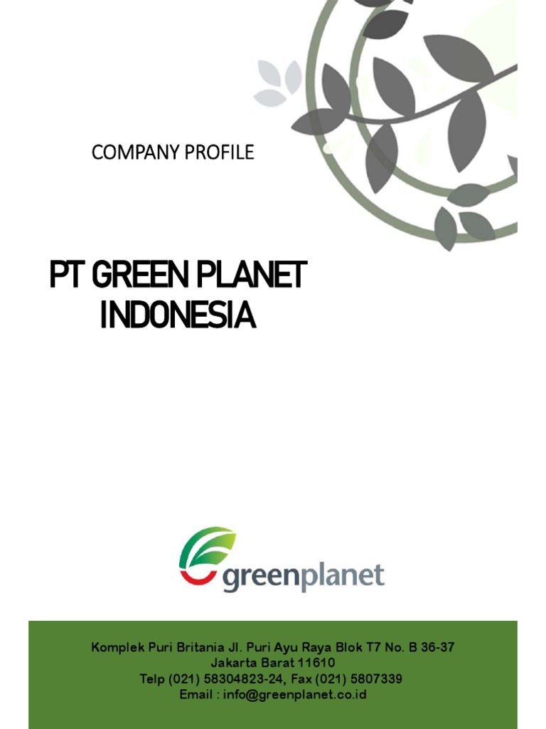 Compro - PT Green Planet Indonesia | PDF