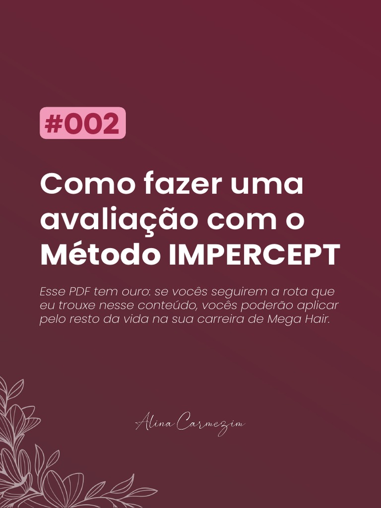Como Fazer Uma Avaliação Com o Método Impercept | PDF | Cabelo