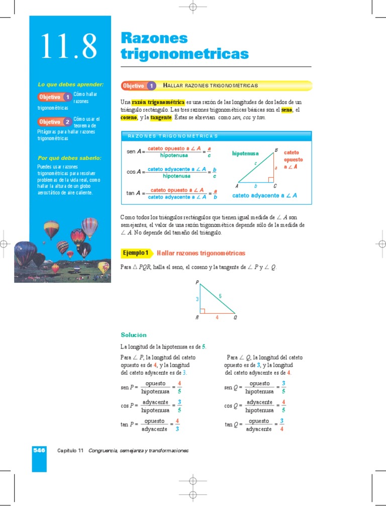 Sen, Cos Tang | PDF | Funciones trigonométricas | Triángulo
