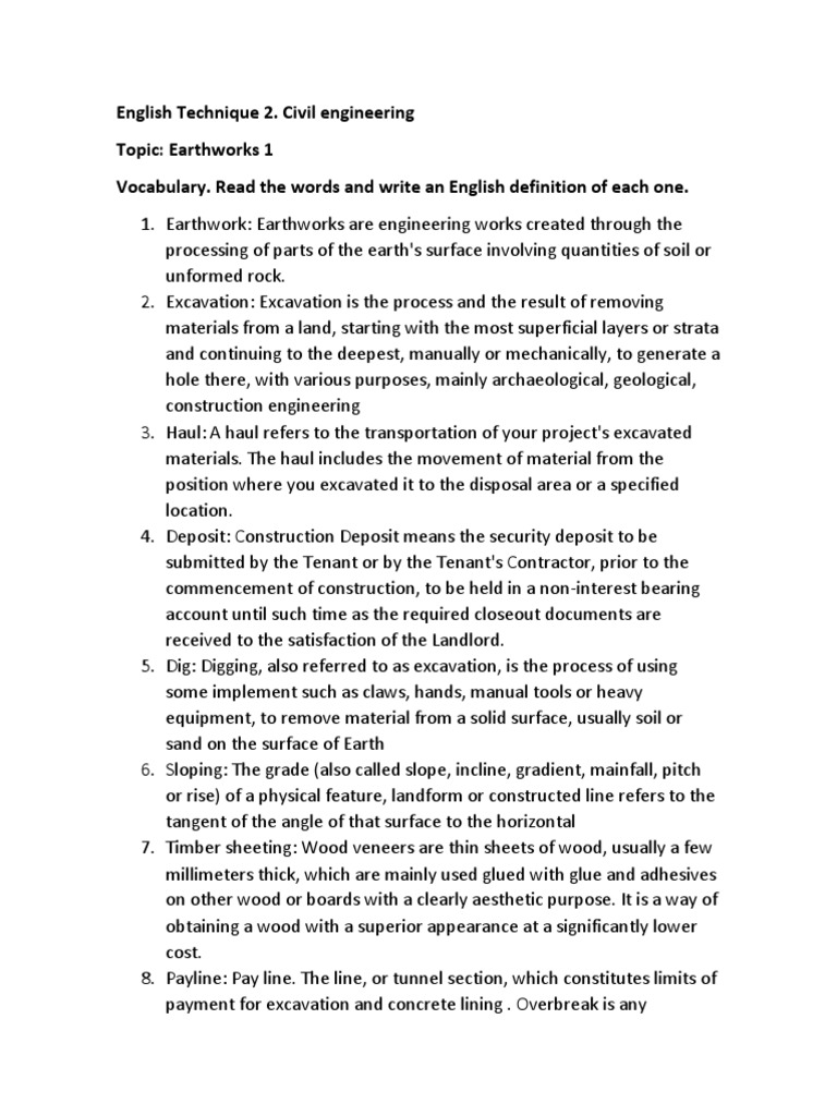 Civil Engineering: Earthworks Overview | PDF | Deep Foundation | Concrete