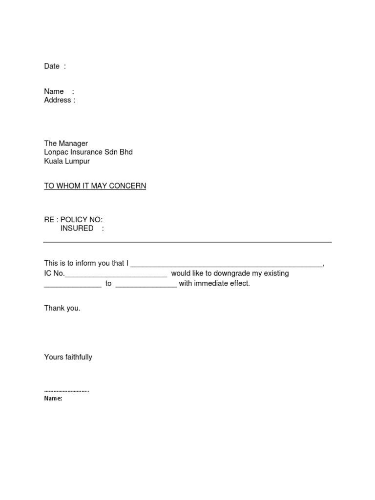 Downgrade Letter | PDF | Career & Growth | Finance & Money Management