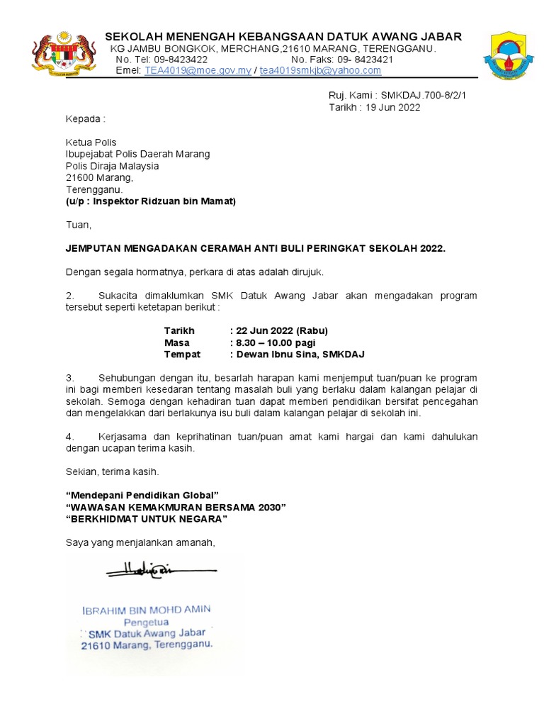 Surat Jemputan BULI | PDF