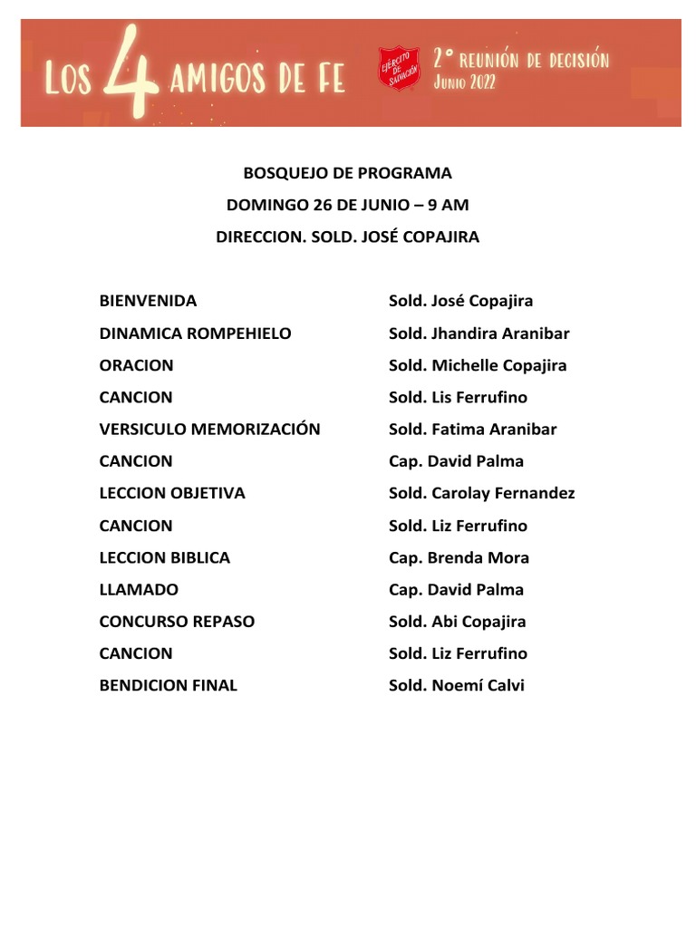 Programa de Reunion 2DDD - Adobe - Express | PDF