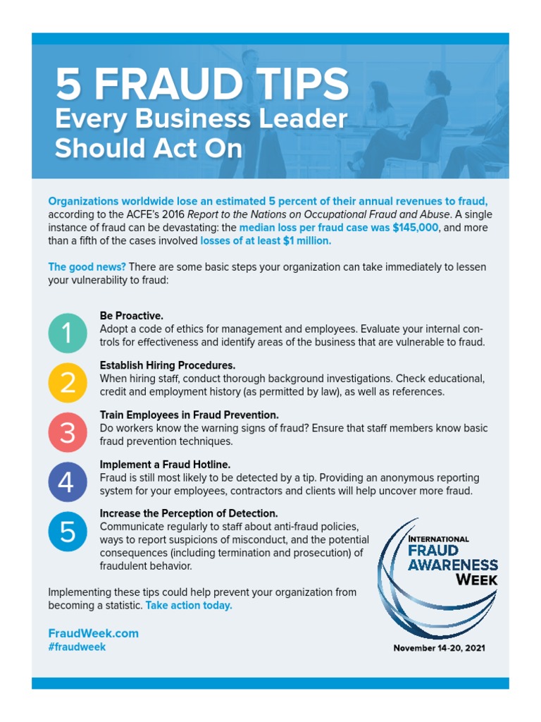 5 Fraud Tips: Every Business Leader Should Act On | PDF