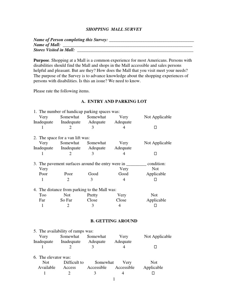 Shopping Mall Survey | PDF | Shopping Mall | Elevator