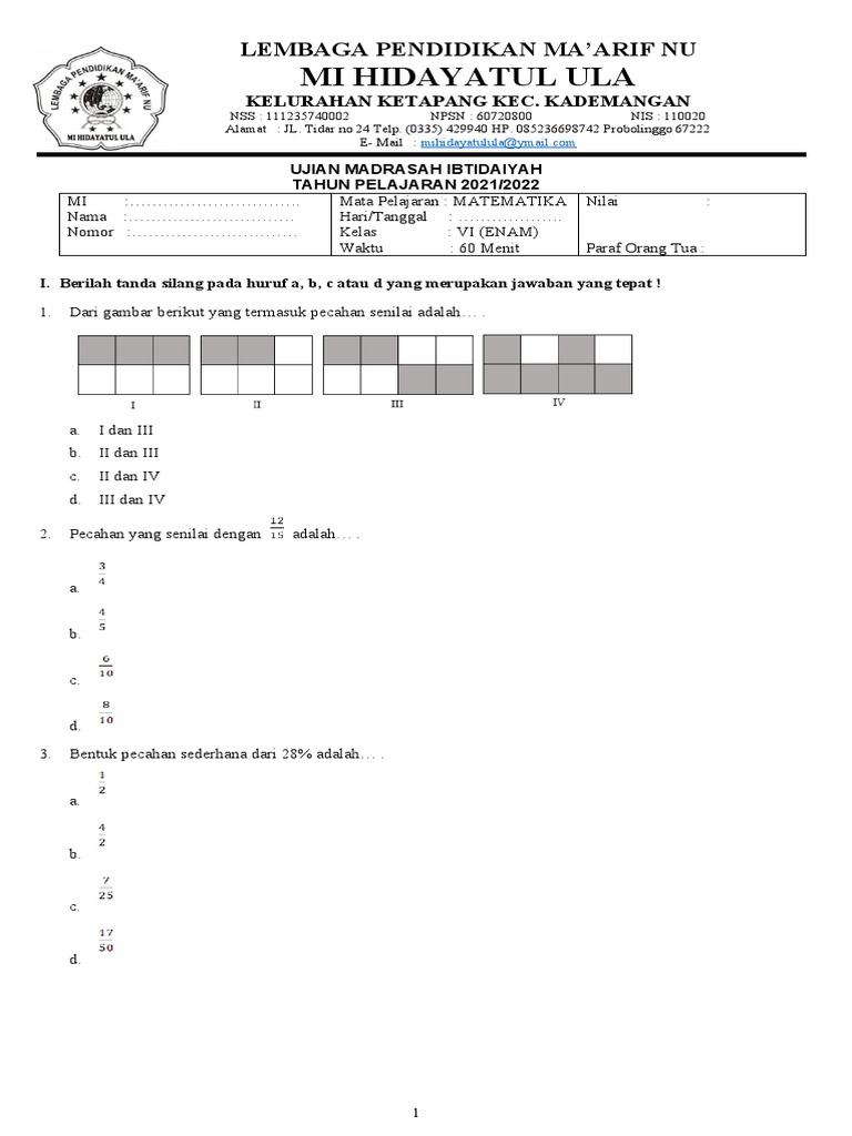 Matematika UM 2021 | PDF