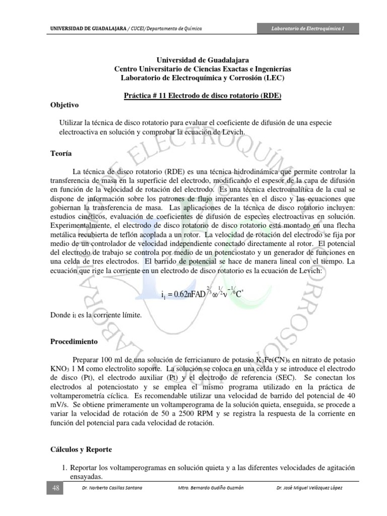 Electrodo de disco rotatorio (RDE | PDF | Electrodo | Física Aplicada e ...