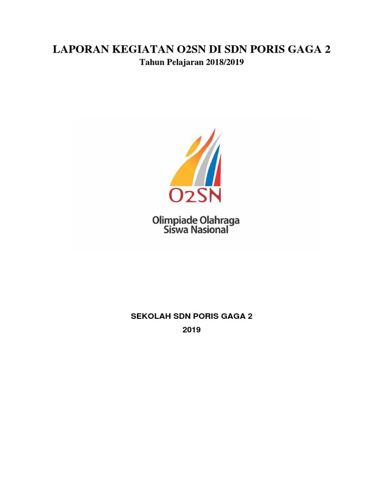 Laporan Kegiatan O2sn 2019 | PDF