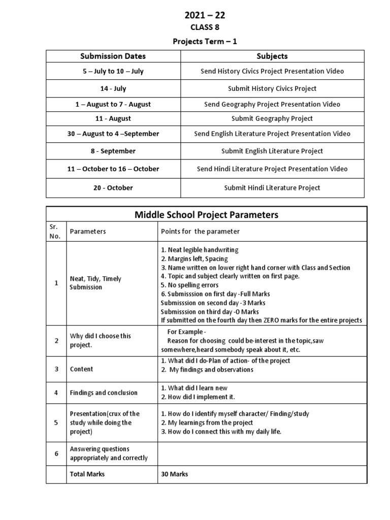 Class 8 - Projects List | PDF | Books | Internet