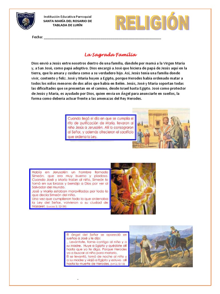 La Sagrada Familia | PDF | San José | María, madre de Jesús