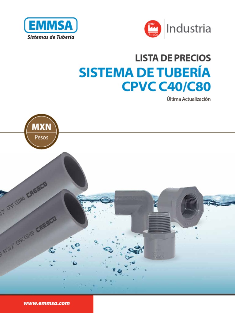 Emmsa LP Ind CPVC c40 c80 | PDF | Economias