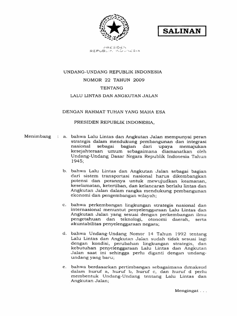 UU Nomor 22 Tahun 2009 | PDF | Bisnis