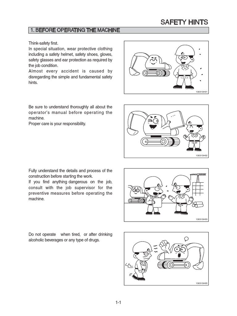 1-1. Safety Hints | PDF | Loader (Equipment) | Firefighting