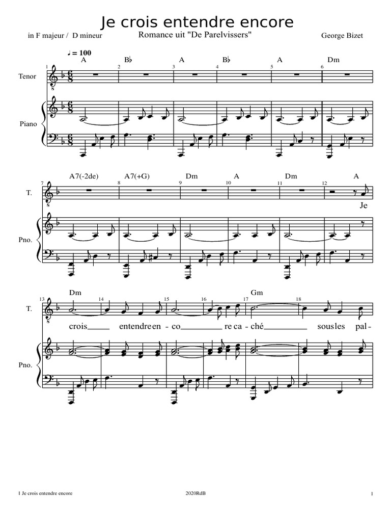 Je Crois Entendre Encore | PDF | Échecs