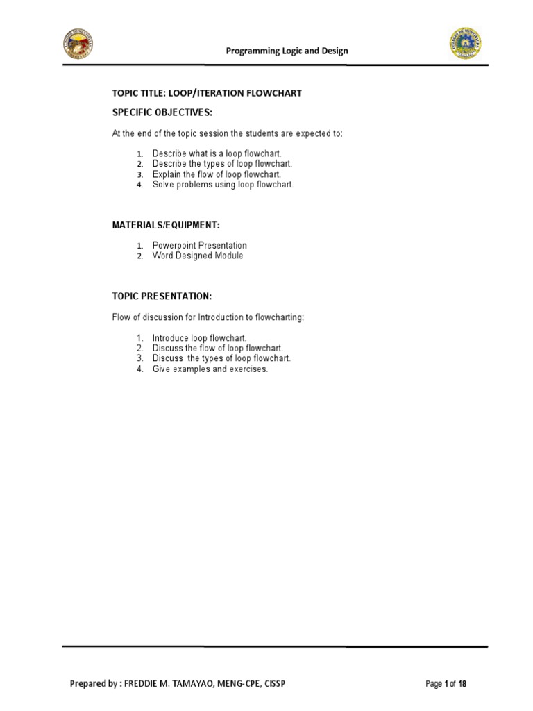 Module 2 - Repetition - Iteration Flowchart | PDF | Control Flow ...