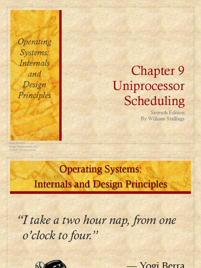 Operating Systems: Internals and Design Principles: Uniprocessor Scheduling | Download Free PDF ...