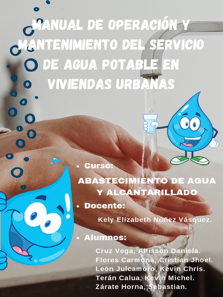 Manual de Operación y Mantenimiento Del Servicio de Agua Potable en Viviendas Urbanas | PDF ...