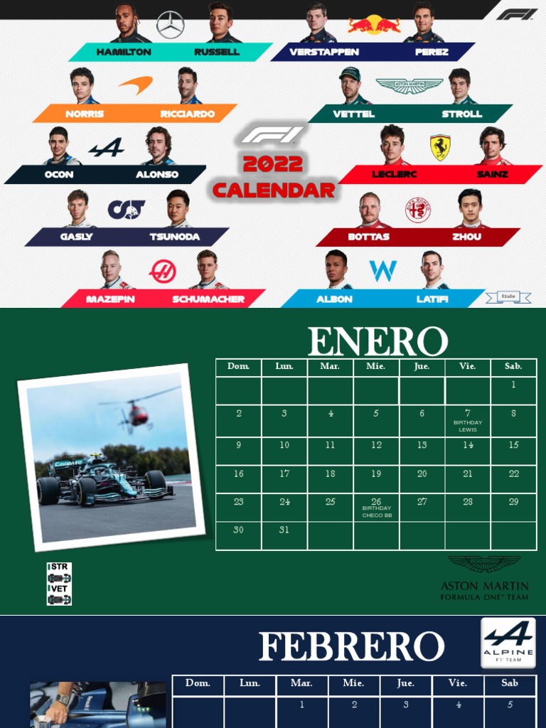 Calendario F1 2022 | PDF