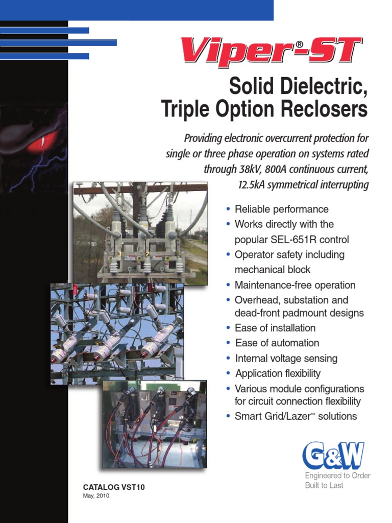 Recloser G&W Viper ST | Download Free PDF | Transformer | Insulator ...