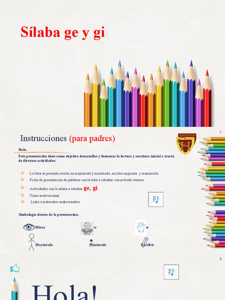 Actividades de sílabas ge y gi para niños | PDF | Escritura