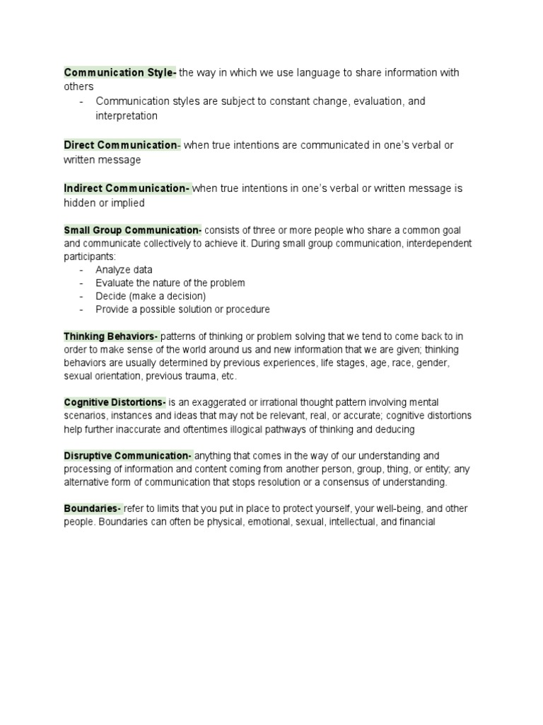 Types of Communication Chart | PDF