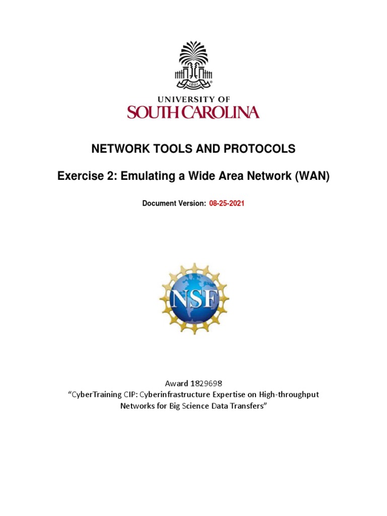 Network Tools And Protocols Exercise 2 Emulating A Wide Area Network