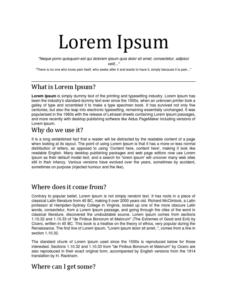 Lorem Ipsum Documento | PDF