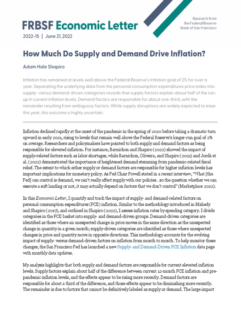 San Francisco Fed Economic Letter | PDF | Inflation | Personal ...