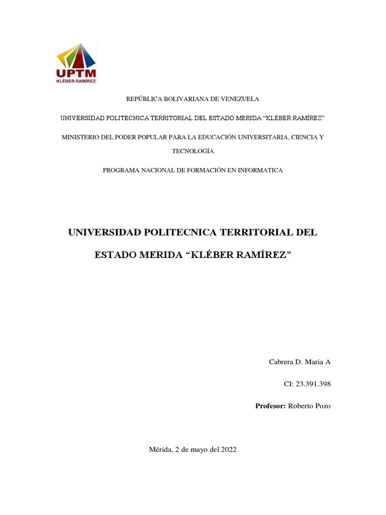 UPTM | PDF | Universidad | Venezuela