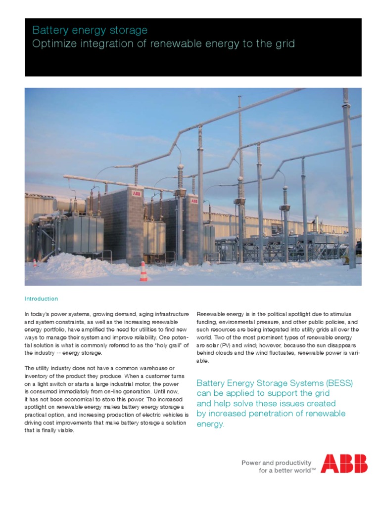 ABB BESS White Paper | Renewable Energy | Wind Power