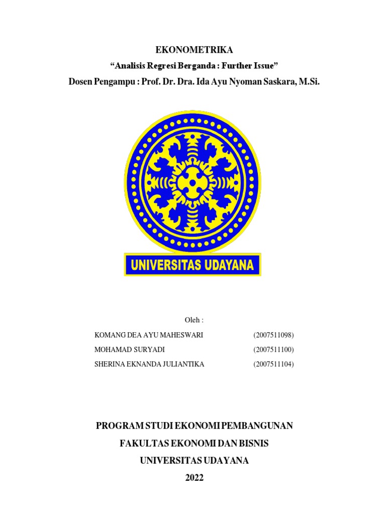 Kelompok 5 Multiple Regression Analysis Further Issues Pdf 5365